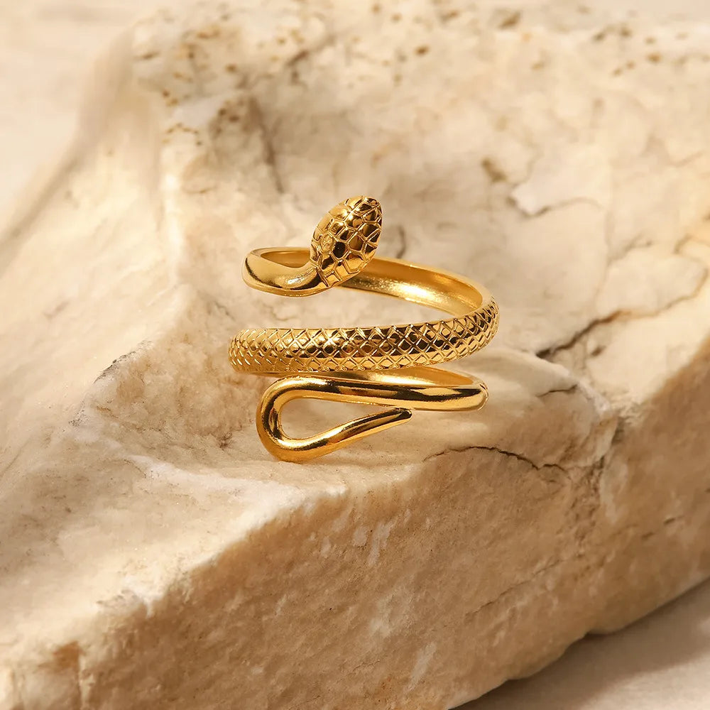 Serpente Gold Open Ring – Golden & Beyond