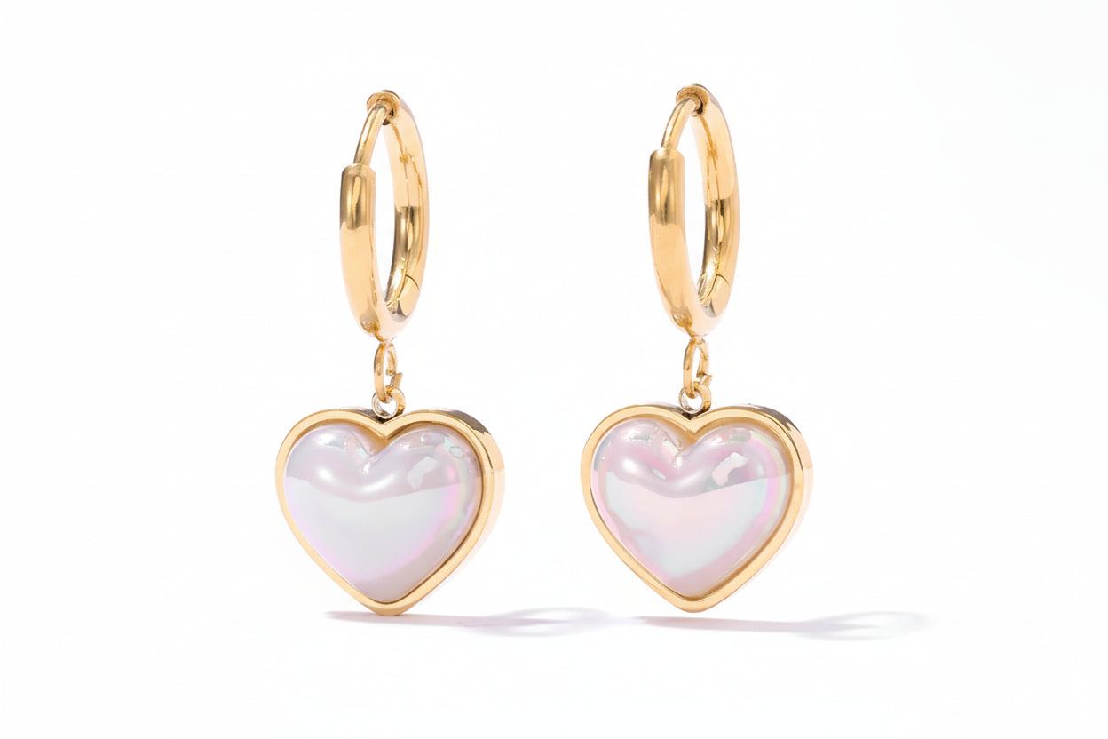 Liora Heart Drop Earrings – Golden & Beyond